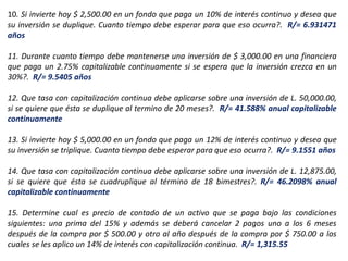 Presentación 7 tasa de interés continuo | PDF