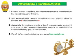 Presentación 7 tasa de interés continuo | PDF