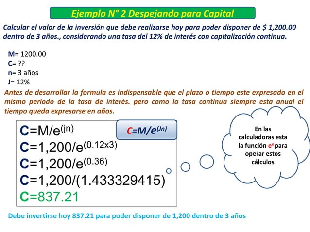 Presentación 7 tasa de interés continuo | PPT