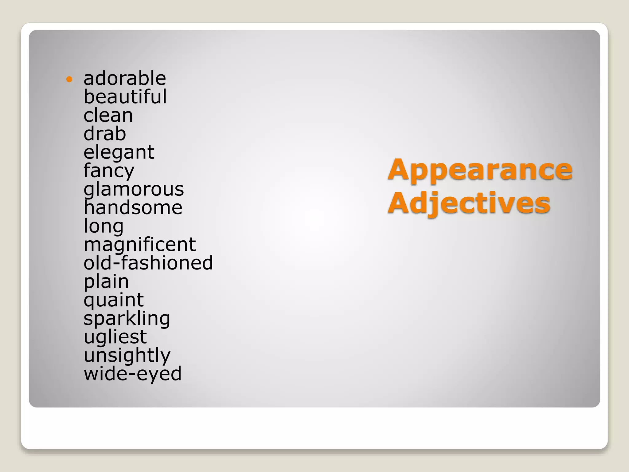 Presentación adjetivos | PPTX