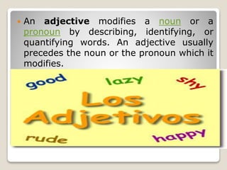 Presentación adjetivos | PPTX