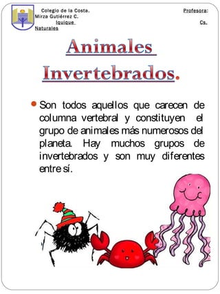 Presentación animales invertebrados | PPT
