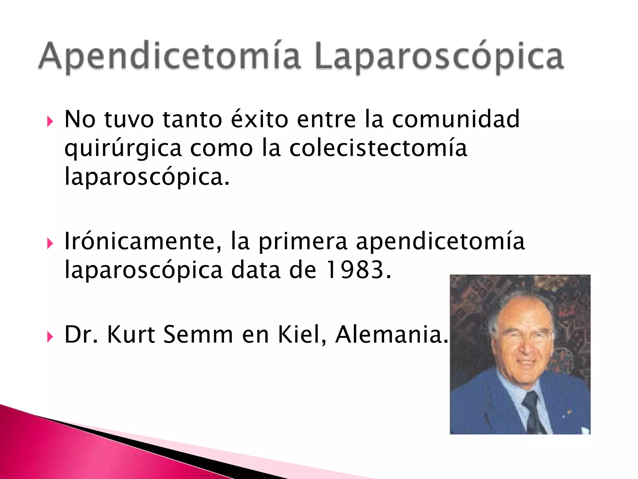 Apendicectomia Laparoscopica | PPTX | Ear, Nose and Throat Conditions ...