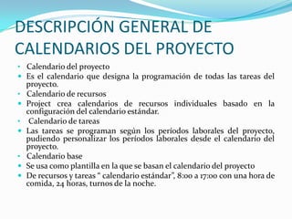 Presentación calendario (2) MS PROJECT | PPTX