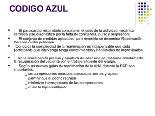 Presentaciòn còdigo azul | PPT