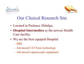 Presentation Clinical Research Centre of Mexico | PDF | Healthcare ...