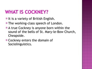 Presentación cockney | PPT