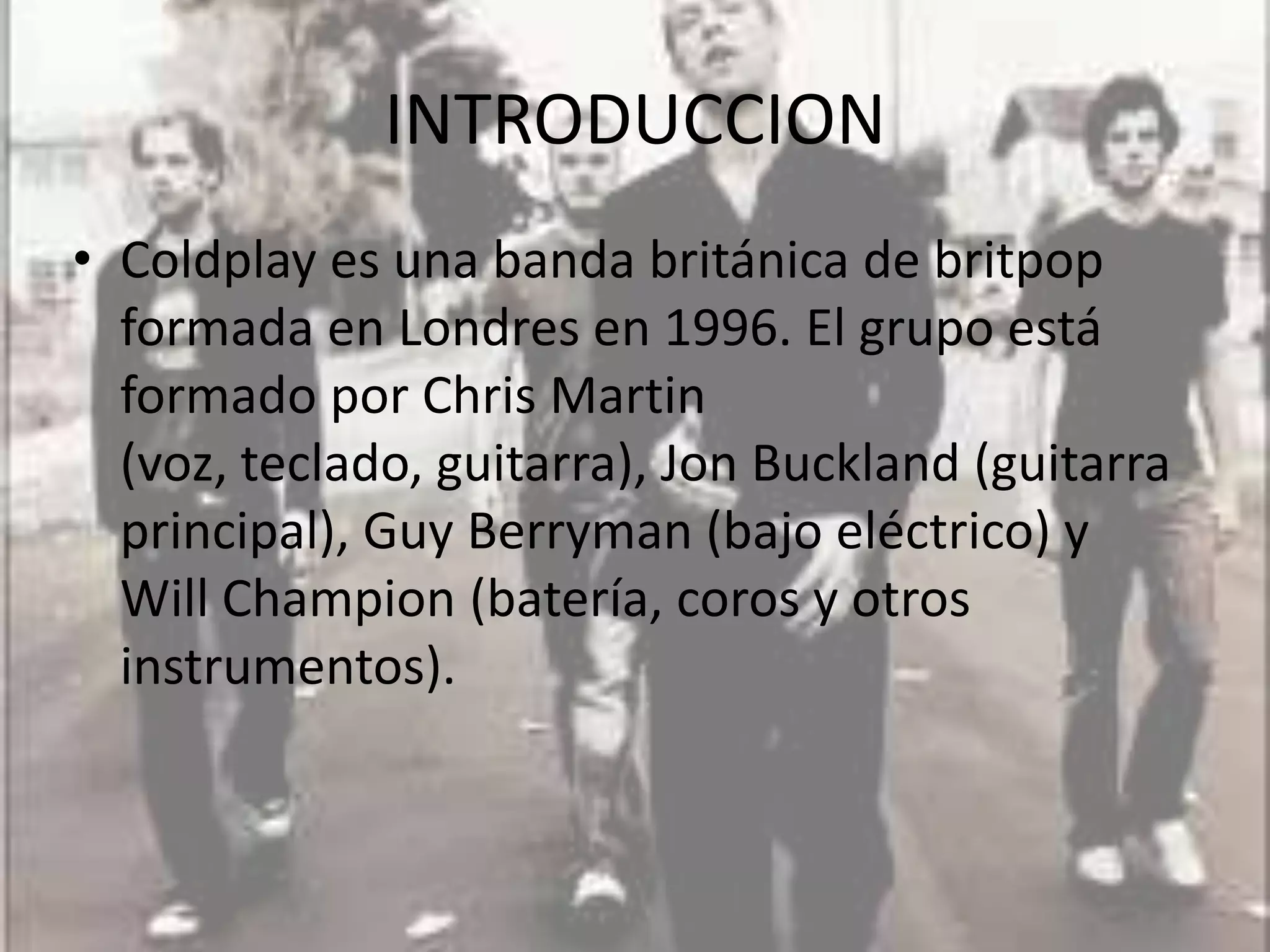 Presentación (coldplay) | PPTX