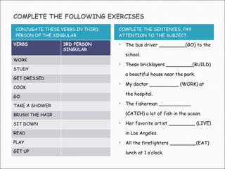 Verbs and exercises | PPT