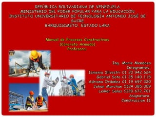 Manual de Procesos Constructivos | PPTX