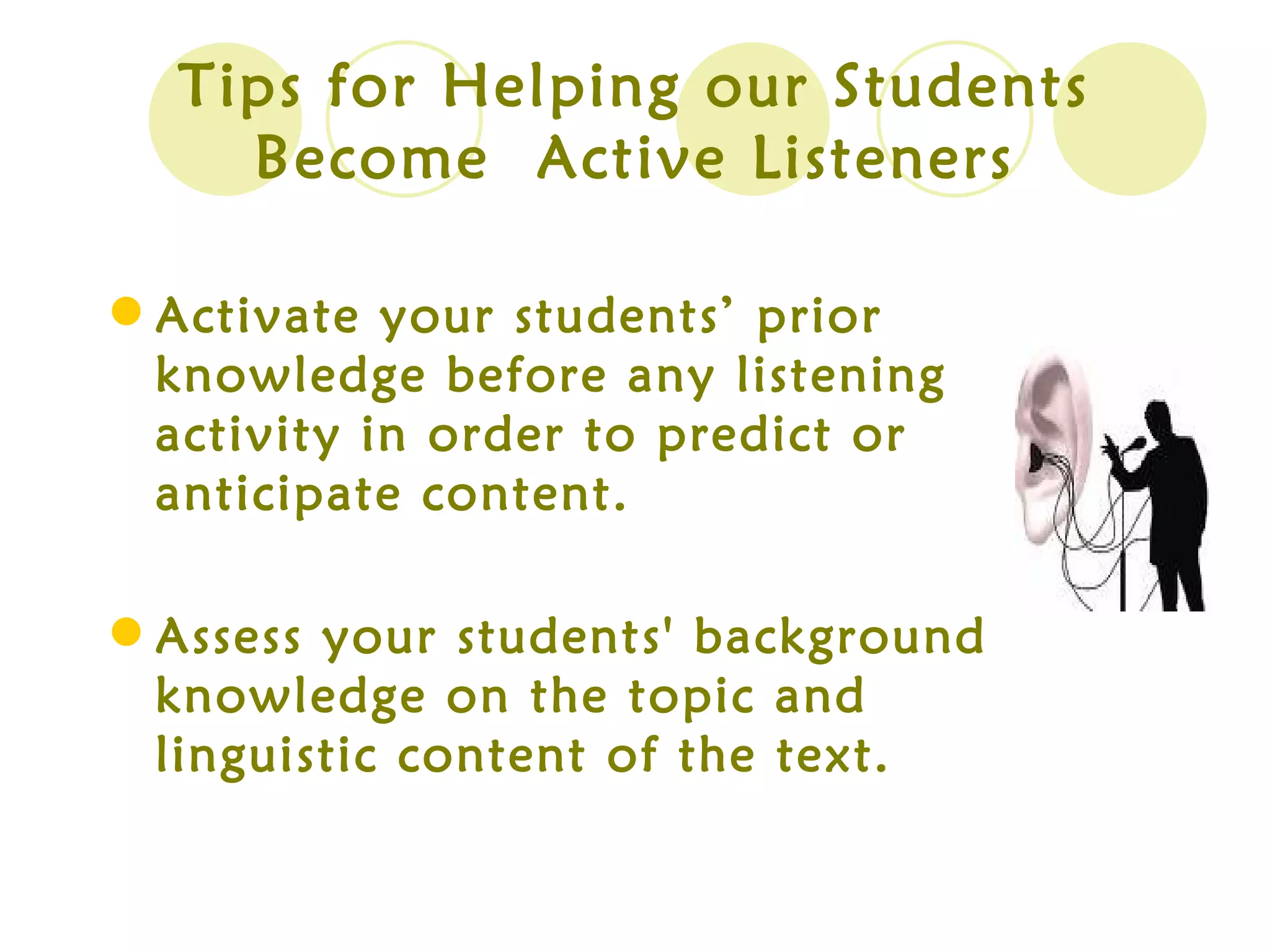 Listening strategies | PPT
