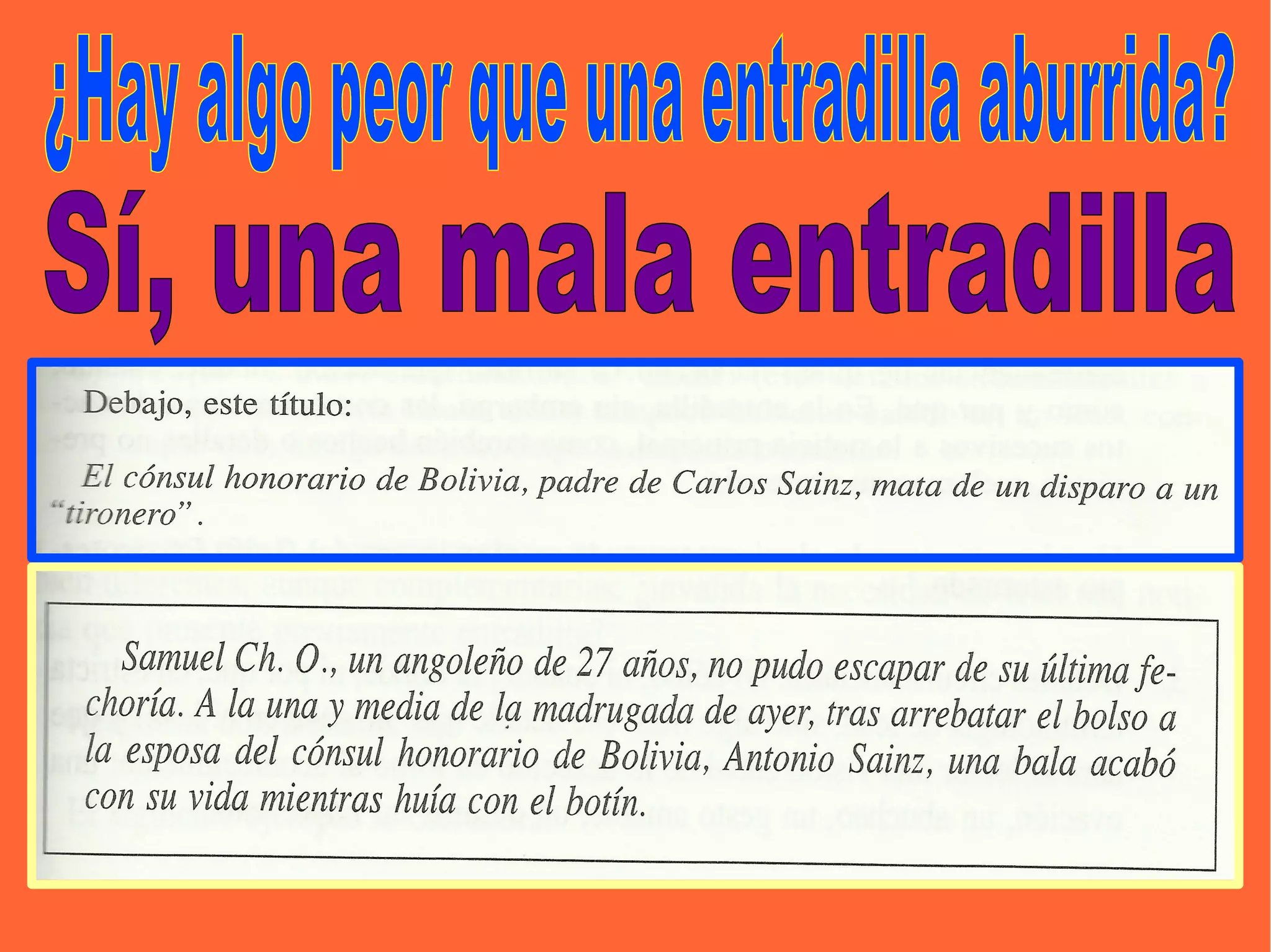 Del uso de la Entradilla en los textos periodísticos informativos e ...