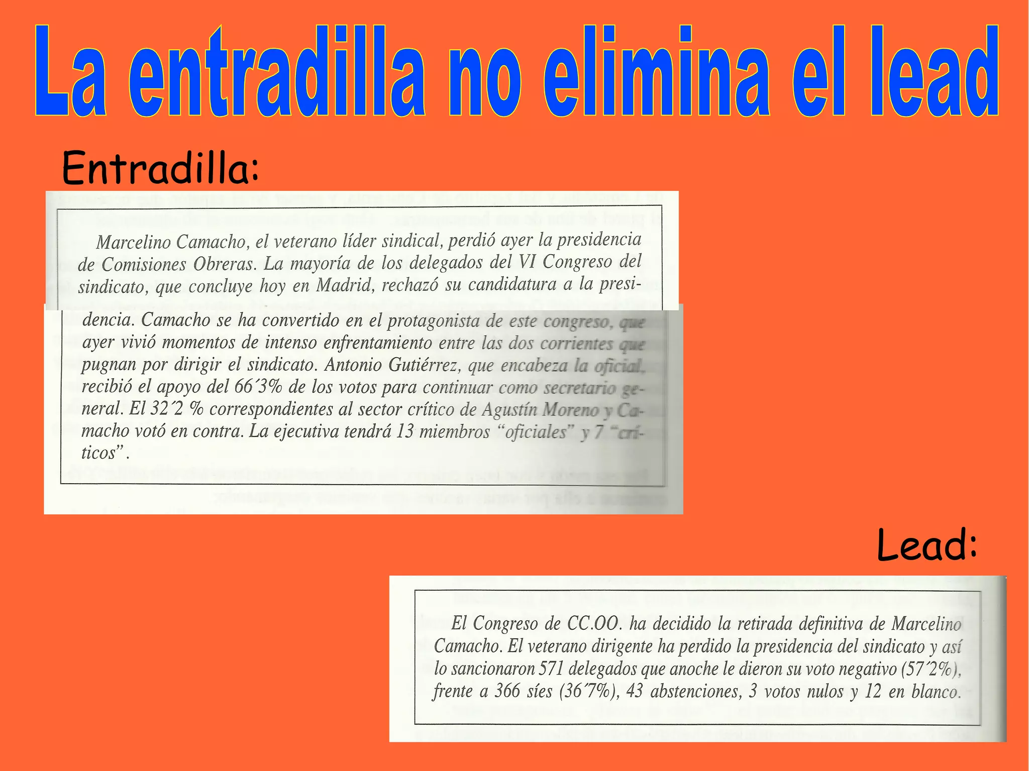 Del uso de la Entradilla en los textos periodísticos informativos e ...