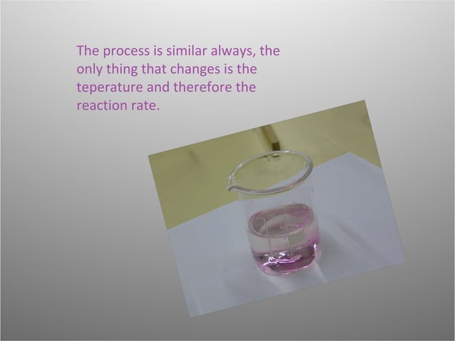 Effect Temperature Reaction rate | PPT