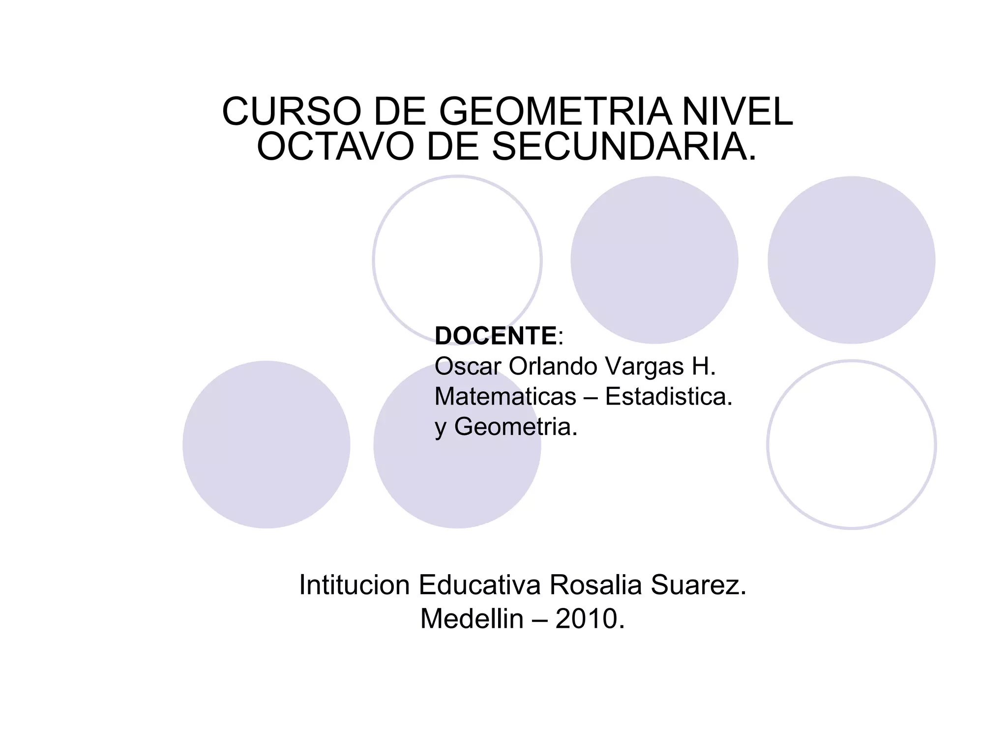 Presentación curso geometria | PPT