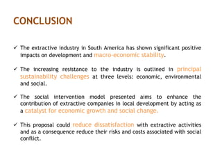 EXTRACTIVE INDUSTRIES & CONFLICT PREVENTION: SOCIAL INTERVENTION MODEL ...