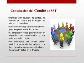 Presentación de Comité de SEGURIDAD Y SALUD EN EL TRABAJO | PPTX