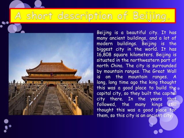 Describing beijing | PPT