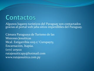 lugares turísticos del Paraguay Richard jara | PPT