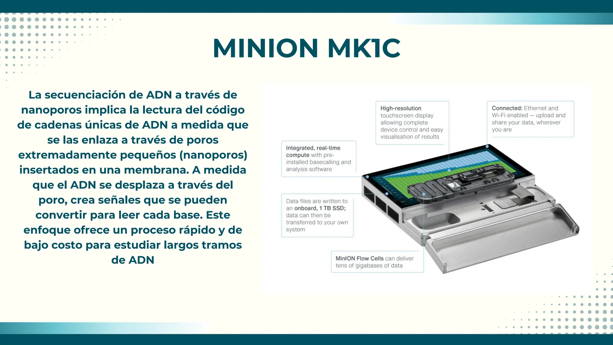 ELABORACION DE una MAQUETA del secuenciador de nanoporos (MinION MK1C ...