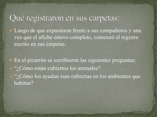 Manriquez Pelayes - Las cubiertas de los animales (2º grado) | PPTX