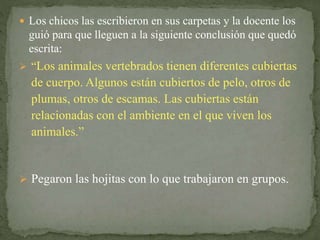 Manriquez Pelayes - Las cubiertas de los animales (2º grado) | PPTX