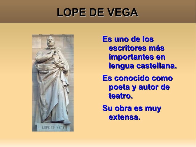 Presentación de lope de vega hecho por andrea arrabal 5ºa | PPT