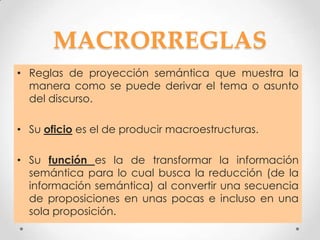 Presentación de macrorreglas de selección y supresión | PPTX