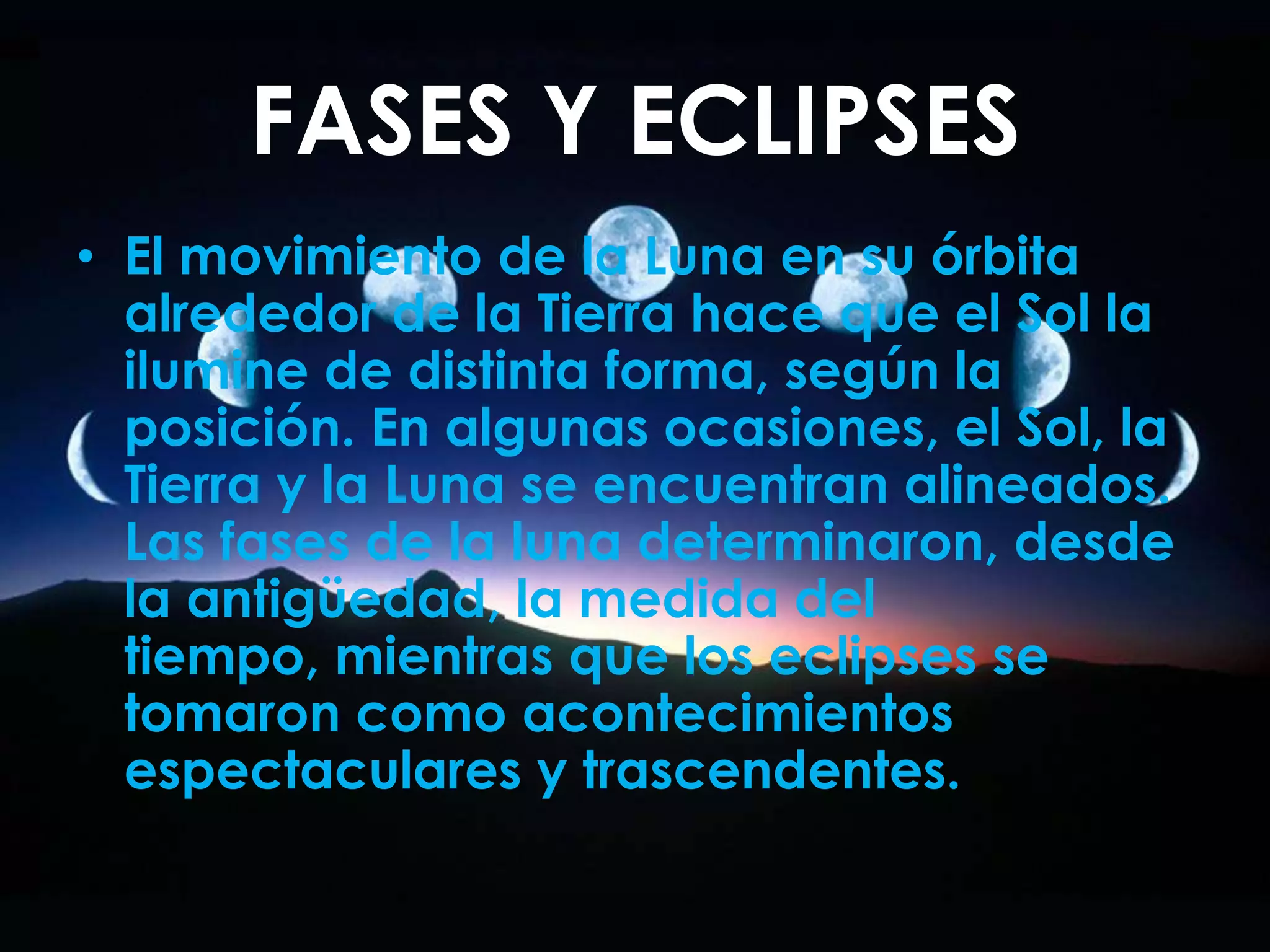La luna, fases y eclipses | PPTX