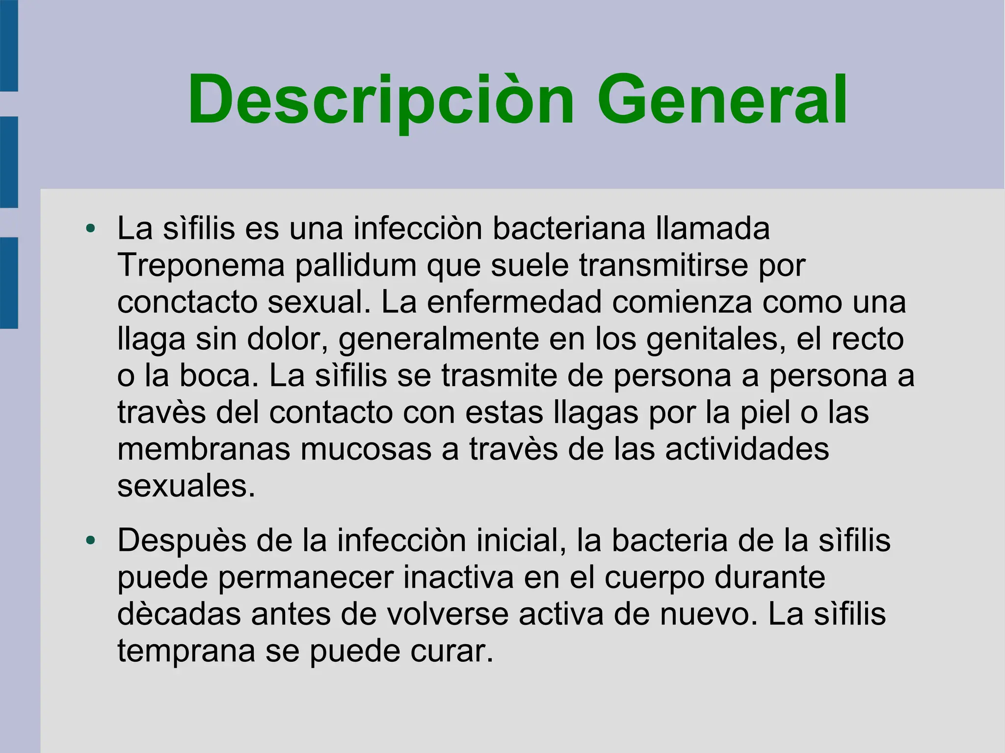 Presentaciòn de sifilis pdf para estudiantes de la salud enfermería ...