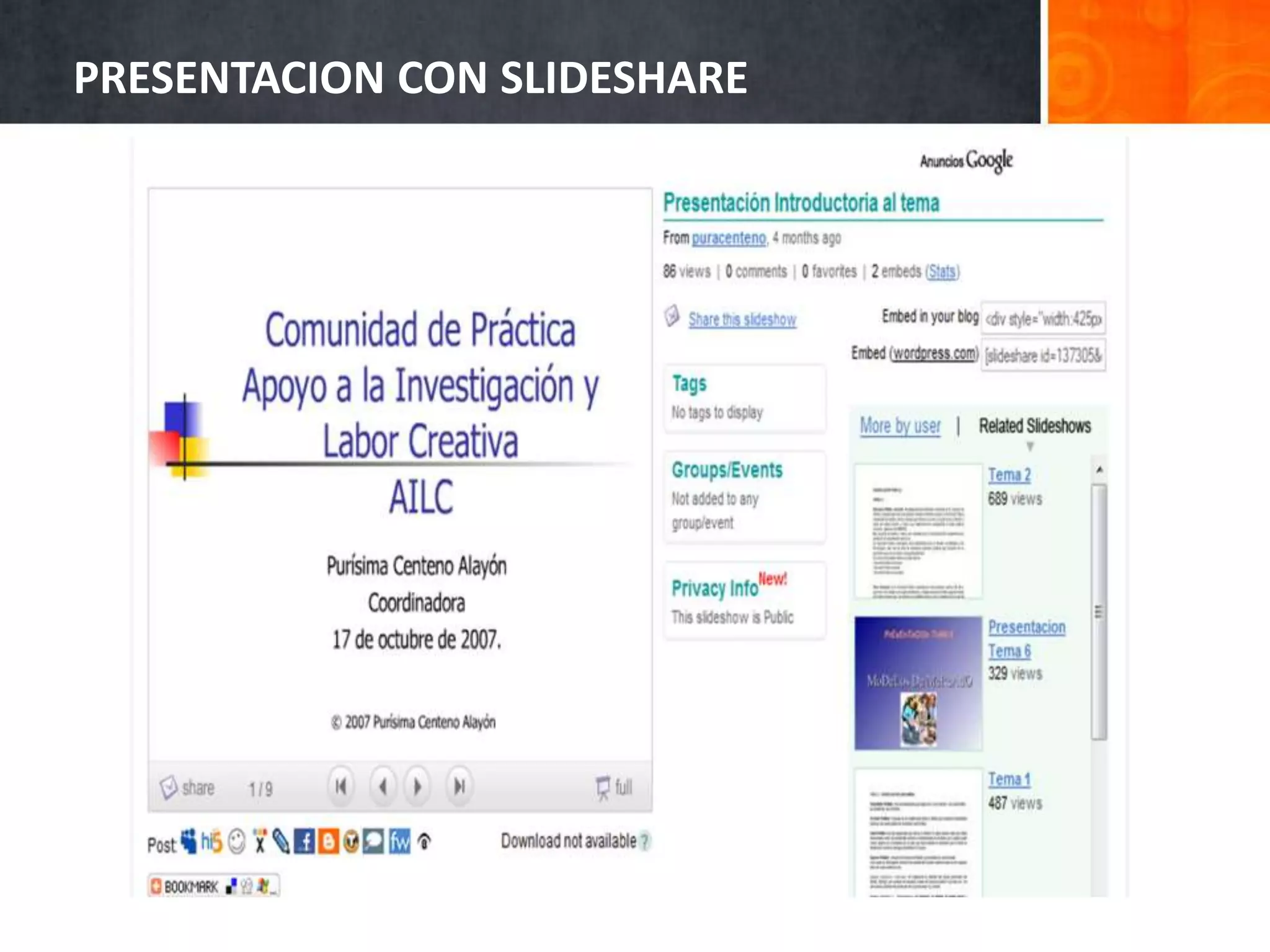 Que es slideshare y como se usa | PPTX | Technology & Computing