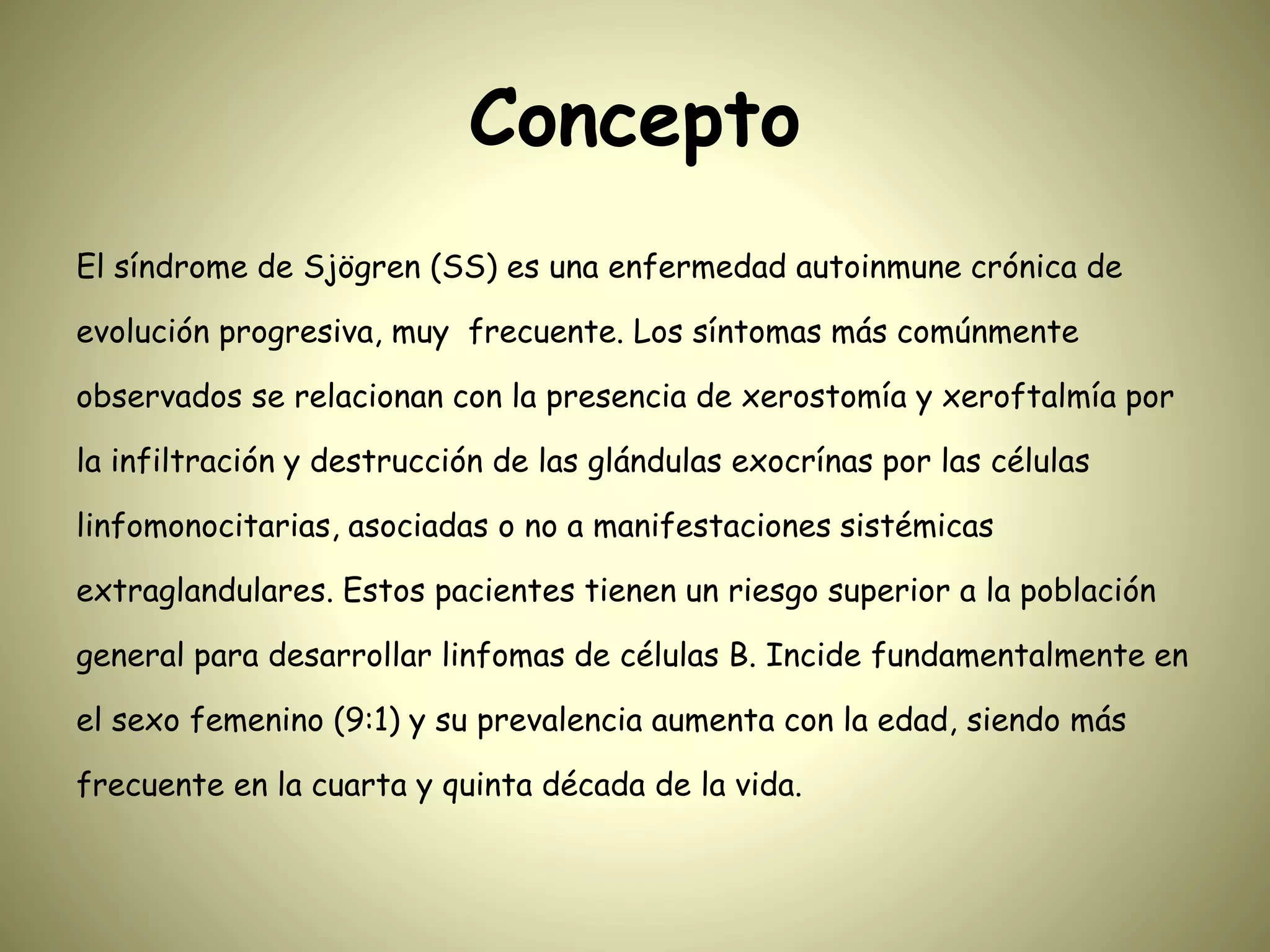 Presentación de síndrome de sjogren | PPTX