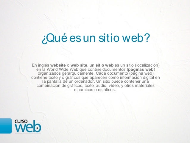 ¿Qué es un sitio web?