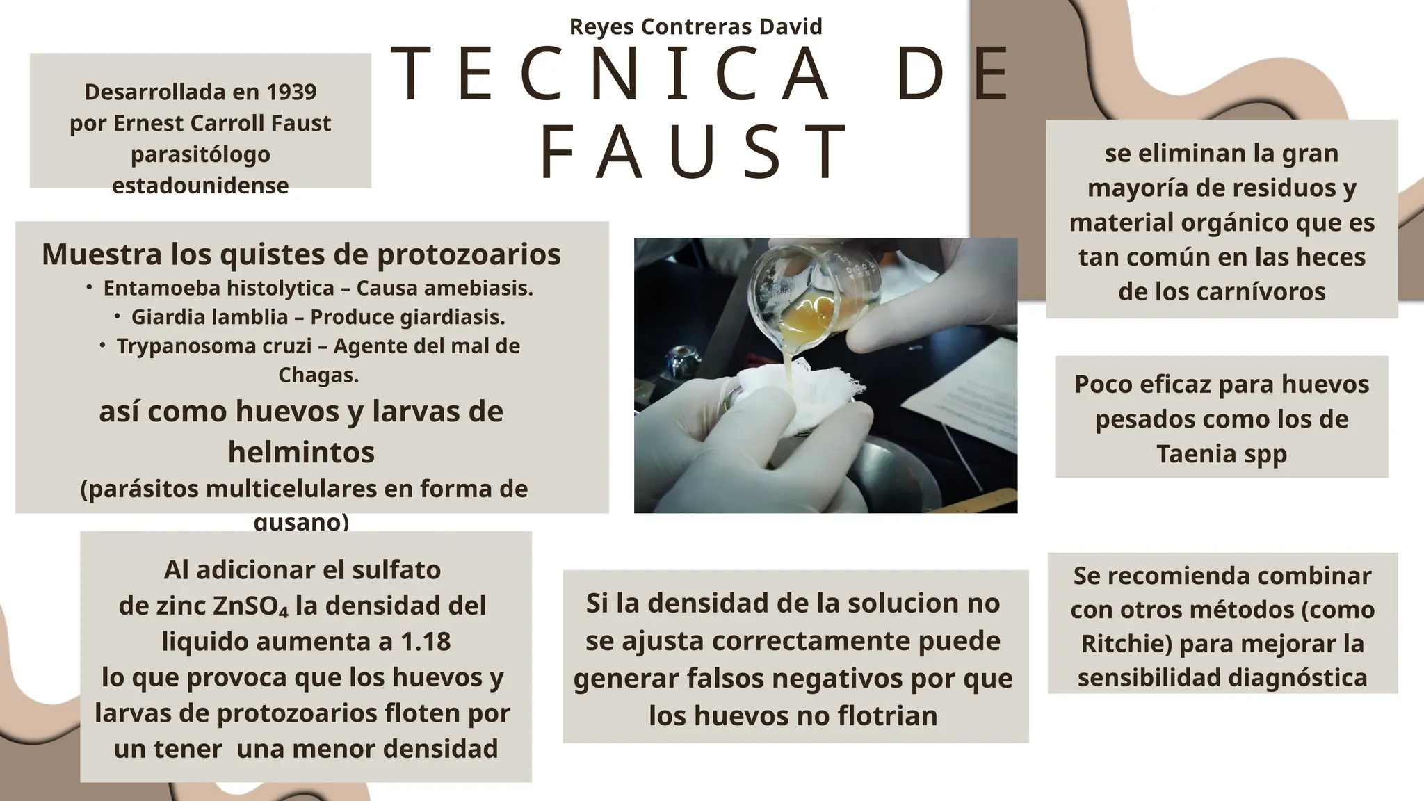tecnica de faust, tincion de parasitologia | PPTX