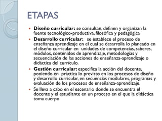 Presentación diseño curricular. | PDF