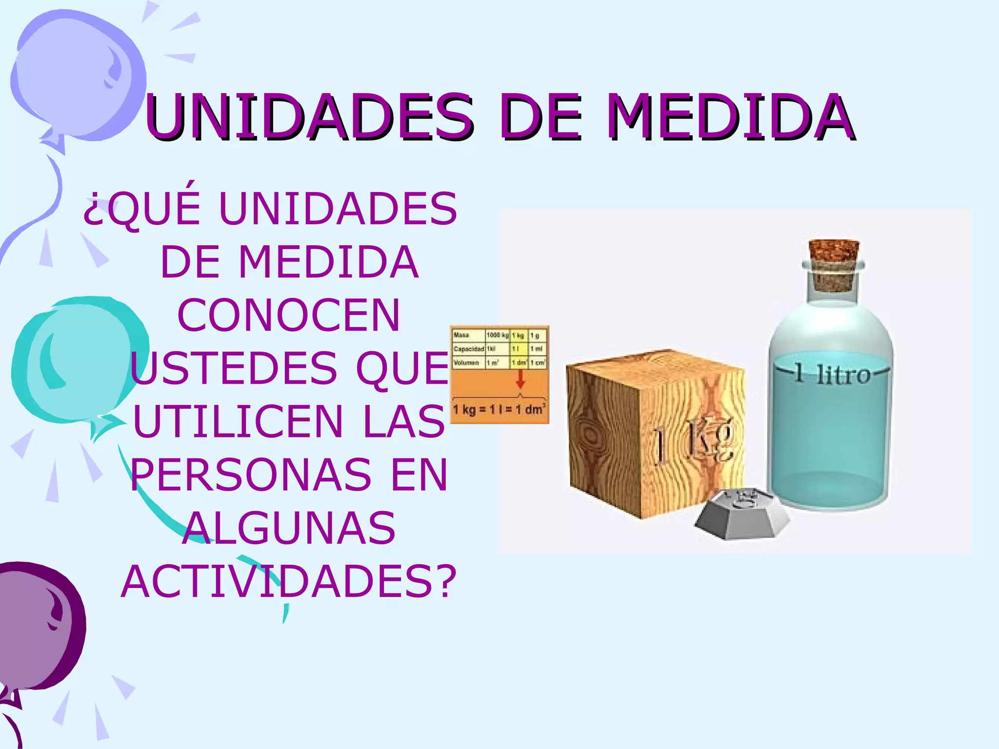 UNIDADES DE MEDIDA | PPT