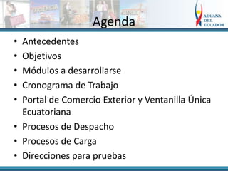 SENAE Presentación Ecua-Pass OCE´s | PPTX