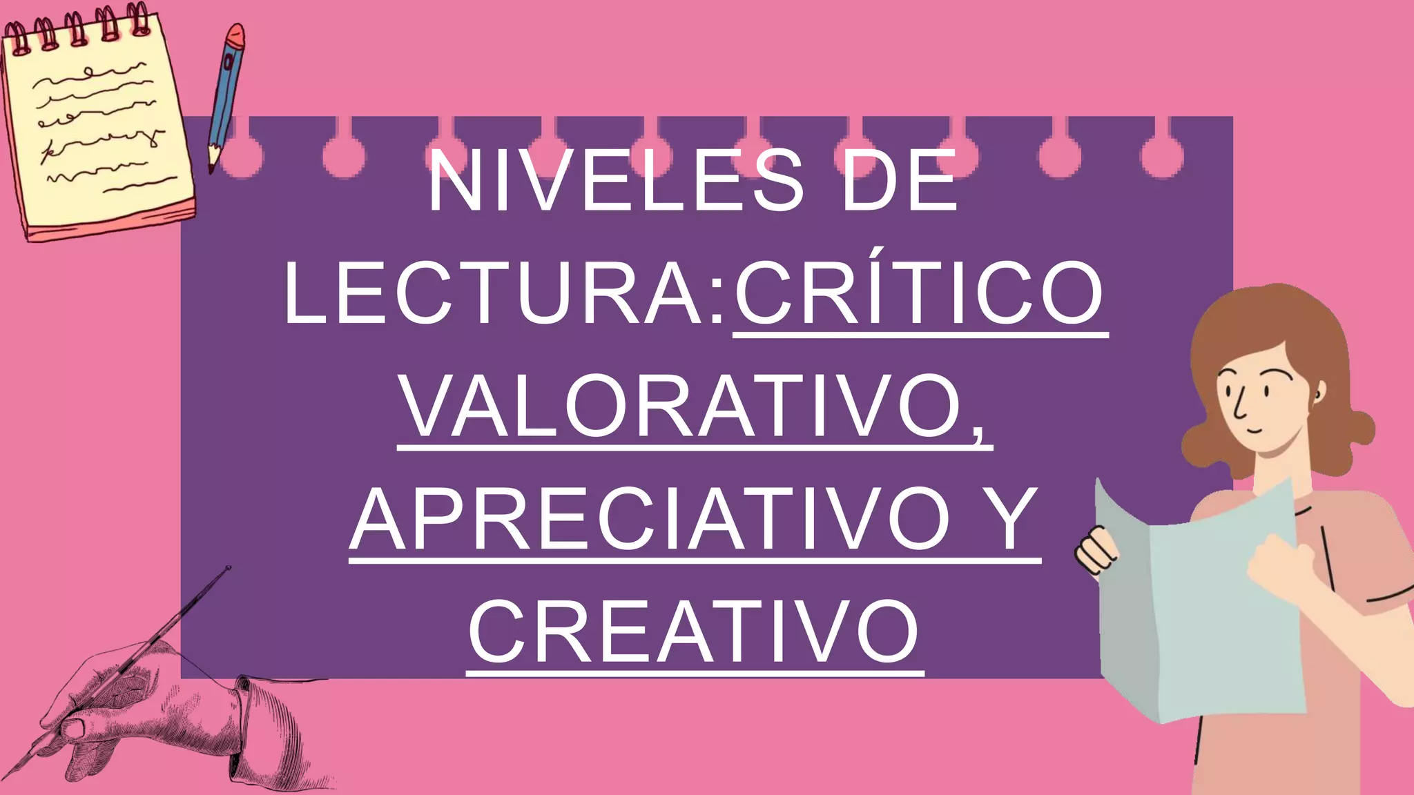 Niveles de lectura: critico,valorativo,apreciativo y creativo | PPTX