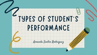 TYPES OF STUDENT'S PERFORMANCE | PPT