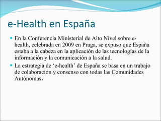 eHealth, mHealth y tHealth: presentación | PPT