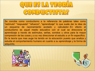 Presentación Aprendizaje desde la Perspectiva Conductista | PPT