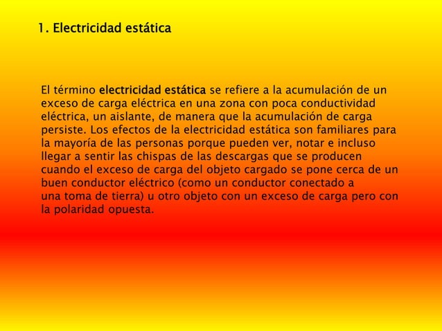 Presentación electricidad estatica | PPTX