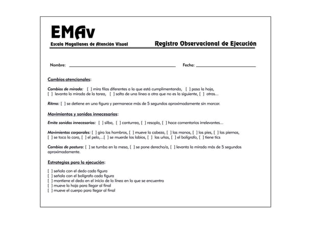 EMAV. Escalas Magallanes de Atención Visual | PPT
