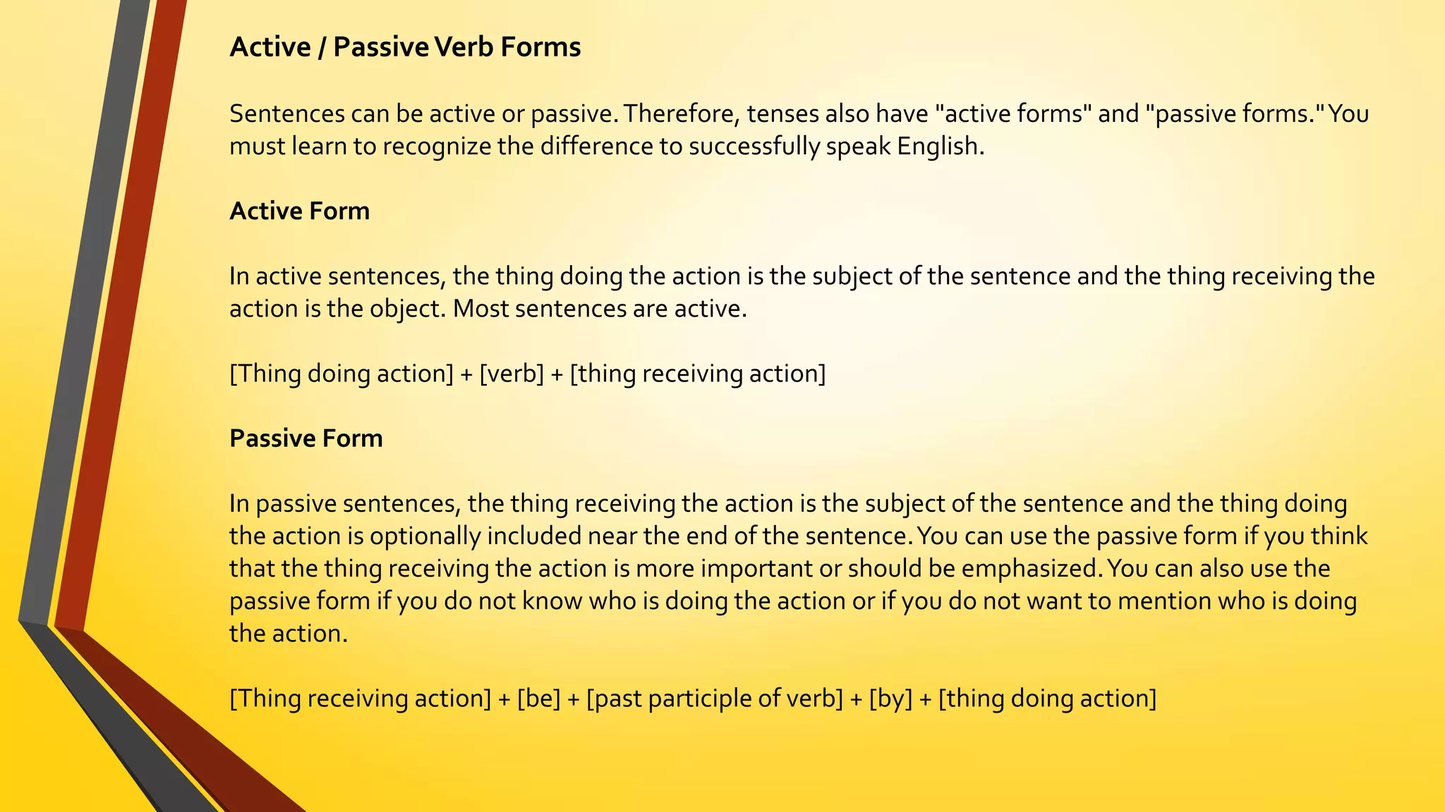 present simple passive | PPTX | Education
