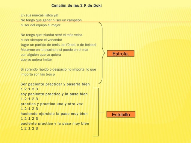 Presentación estrofa y estribillo. | PPT