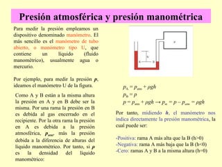 Presentación Estática de Fluidos | PPT