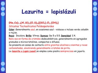 PresentacióN Fichas Minerales Silicatos | PDF