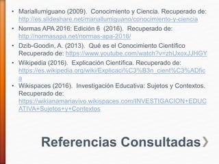 Procesos Básicos del Conocimiento Científico | PPTX