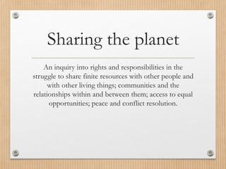 Presentación final Sharing the Planet | PPTX