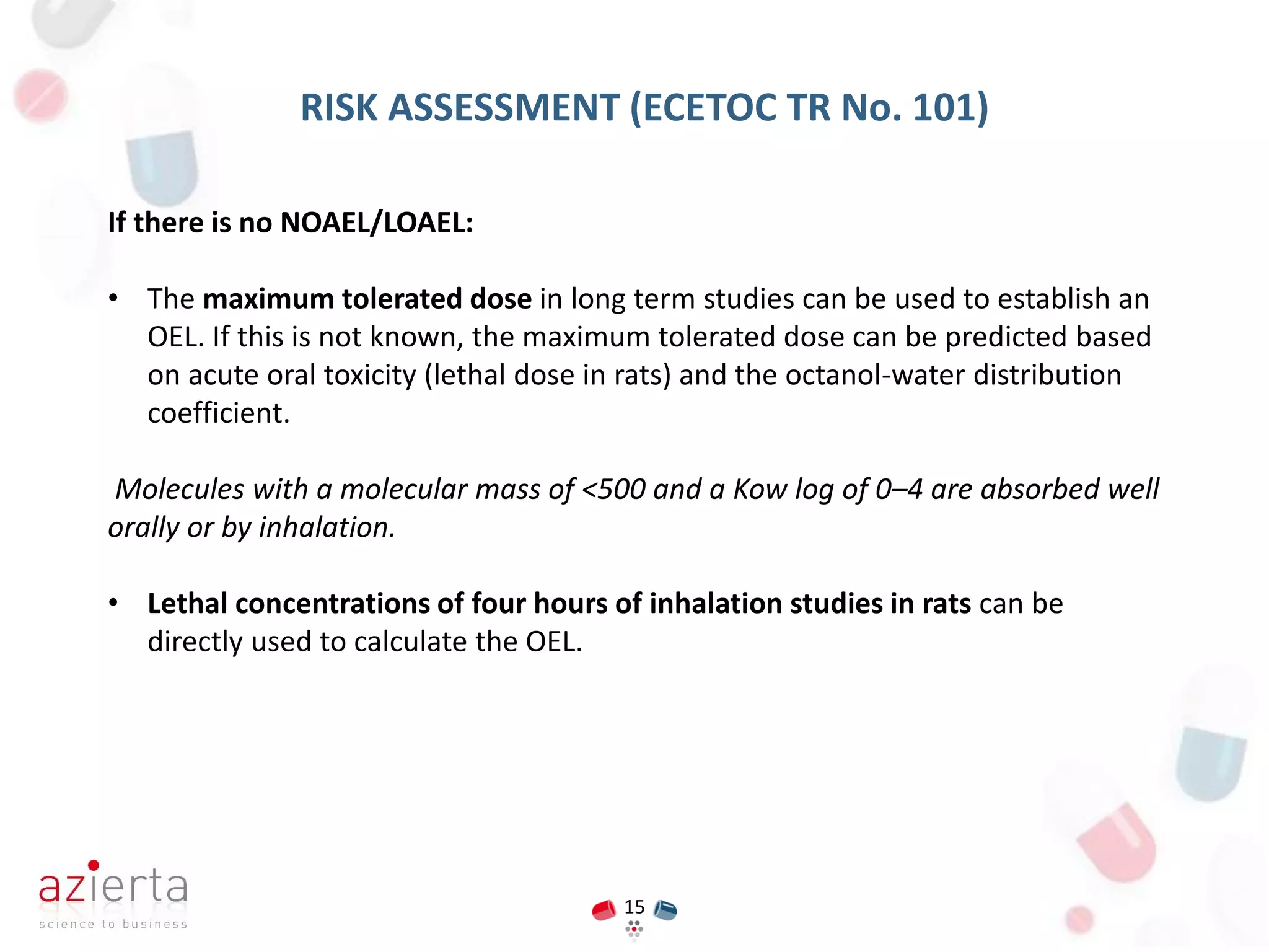 Occupational exposure limits (OEL) to chemical agents APIs ...